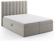 Šedá boxspring postel s úložným prostorem 160x200 cm Gina – Milo Casa