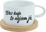 BEZ KAFE TO NEJSEM JÁ - bílý hrníček makronka 200 ml