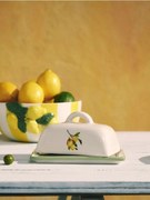 Sinsay - Keramická máslenka s motivem citronu - bílá