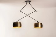 Závěsné designové svítidlo nad stůl Snap Light Duo Bond Gold and Black