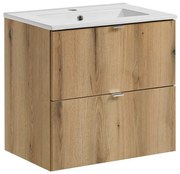 Závěsná skříňka Nova Oak Dance I se zápustným umyvadlem 60 cm dub coast evoke