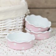 Keramická forma na koláč 12 cm růžová -