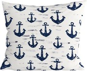Polybavlněný povlak na polštář NAVYSTA POLY 45x45 cm, modro-bílý