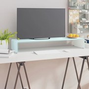 TV stolek / podstavec na monitor sklo zelený 90 x 30 x 13 cm 244146