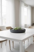 Dekorační miska ORYVEN, sklolaminát s drážkami, průměr 30 cm, antracit