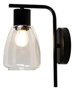 Nástěnná lampa MOLDO 1xE27/40W/230V černá/čirá