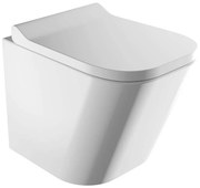 OMNIRES Fontana - Závěsné WC se sedátkem SoftClose, Rimless, bílá FONTANAMWBP