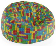 Sablio Sedací vak Cocoon Barevná stavebnice - 115 x 75 x 45 cm