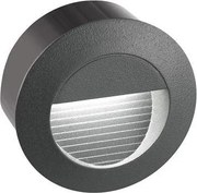 NV 726407 Venkovní zapuštěné svítidlo do zdi KRYPTON tmavě šedý hliník LED 3W 3000K 220-240V 27st. IP54 - NOVA LUCE