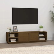 Tv Skříňka 156 X 40 X 40 Cm Masivní Borové Dřevo medová hnědá