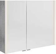 Sapho Alix - Zrcadlová skříňka s LED osvětlením 86x70x18 cm, 2x dvířka, dub stříbrný AX186-0011