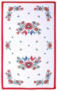 Forbyt Kuchyňská utěrka Folklor červená 72x44 cm, 1 ks