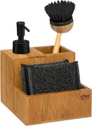 Dávkovač mýdla Smart, bambus/s prvky v barvě nerez, 250 ml