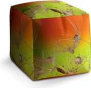 Sablio Taburet Cube Odkvetlé pampelišky - 50x50x50 cm