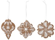 Vánoční odzoby Gingerbread I - set 3 ks Bloomingville
