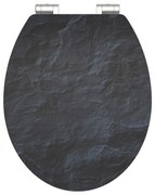 Eisl Sanitär WC prkénko MDF Soft Close Black Stone High Gloss 80535