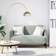 Loveseat Sofa světle šedá 109 cm samet
