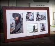Tmavě hnědý rámeček na 5 fotografií Styler Narvik, 51 x 27 cm