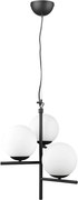 Matně černé závěsné svítidlo se skleněným stínidlem ø 40 cm Pure – Trio