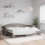 Válenda s přistýlkou taupe 90 x 200 cm textil 3197191
