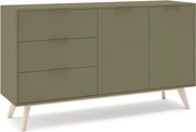 Zelená matná komoda 140x81x40 cm Campus – Marckeric