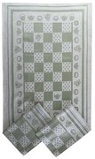 SVITAP sleep well Kuchyňské utěrky Extra savé Konvička s puntíky olivová 50x70 cm, 3 ks