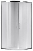 BPS-koupelny Čtvrtkruhový sprchový kout HYD-RK101C 100x100 chrom/transparent - bez vaničky