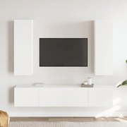 4dílný set TV skříněk bílý kompozitní dřevo 3078666