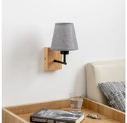 Brilagi - Nástěnná lampa NUBILA WOOD 1xE27/25W/230V dub/šedá
