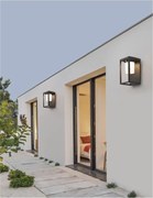NV 9120621 Venkovní nástěnné svítidlo LOVETO antracitový hliník a akrylový difuzor LED 1.5W 3000K 3.7V 125st. IP65 solární / vypínač na těle / pohybový senzor - NOVA LUCE