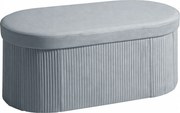 HOMCOM sametový úložný taburet, skládací úložný box, 72 l (76 x 38 x 35 cm), sametové čalounění, nosnost 120 kg — tmavě šedá | Aosom