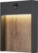LA 1002955 FLATT SENSOR Outdoor, nástěnné LED svítidlo, 3000K, IP65, antracitové/hnědé - BIG WHITE (SLV)