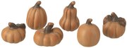 Set 6ks keramická oranžová dekorace dýně Pumpkin - 6*4*5 cm