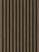 Mexen Lam-F, akustické stěnové lamely 275 × 30 cm, plstěný podklad 8 mm, technická dýha, ořech kakaový, S105-275307-3015-018