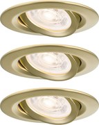 P 92419 LED vestavné svítidlo Nova Plus GU10 Flat IP65 93mm 3x4,9W 230V stmívatelné 2700K zlatá mat - PAULMANN