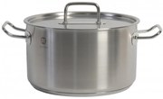 Kastrol metalac, hluboký kastrol s poklicí 26 cm, 8 l, inox professional