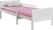 Postel s nastavitelnou délkou 90x120–200, bílá, EUNIKA Kondela 0000261210