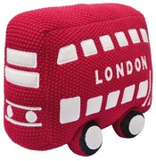 SCANquilt pletený polštářek LONDON BUS červená vánoční dekorace