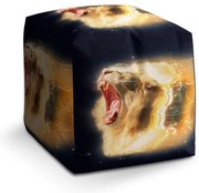 Sablio Taburet Cube Lev art - 40x40x40 cm