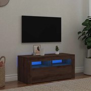 TV stolek s LED dub artisan 90 x 35 x 40 cm kompozitní dřevo