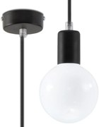 Sollux Lighting Závěsné svítidlo EDISON Černá