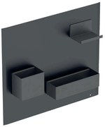 Geberit Příslušenství - Magnetická tabule s přihrádkami, 45x39 cm, matná černá/matná láva 500.649.16.1