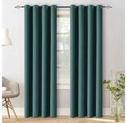 Zatemňovací závěs VELVET 140x250 cm, tyrkysový Zavěšení: Řasící páska