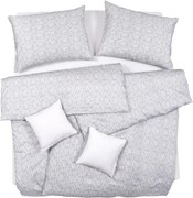 SCANquilt povlečení EXCLUSIVE TENCEL PLUS chroma šedobílá 140 x 200/70 x 90 cm