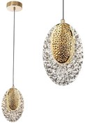 Toolight Závěsné LED osvětlení Crystal Modern A1 G088-1CP zlatý