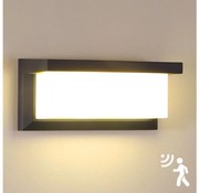 Brilagi-LED Venkovní nástěnné svítidlo se senzorem BRICKY LED/12W/230V antr IP54