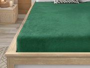 Prostěradlo mikroplyš SOFT 90x200 cm tmavě zelené