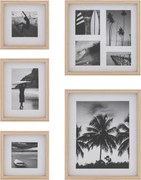 Sada rámečků na fotografie barva dub ERIN, 5 rámečků různých velikostí