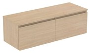 Ideal Standard Finesse - Umyvadlová skříňka, 120x44x39 cm, 2 zásuvky, bílý dub E3425US