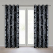 ZATEMŇOVACÍ ZÁVĚS NA KROUŽCÍCH VERA 140X250 CM LISTY